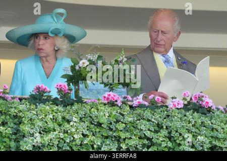 Queen Camilla on day four of Royal Ascot at Ascot Racecourse, Berkshire ...