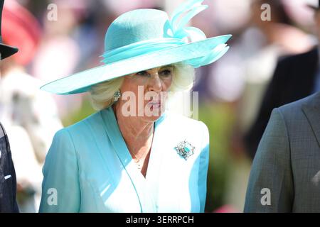 Queen Camilla on day four of Royal Ascot at Ascot Racecourse, Berkshire ...