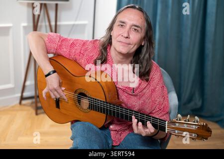 Madrid, Spain. 19th June, 2026. Flamenco singer Vicente Amigo poses ...