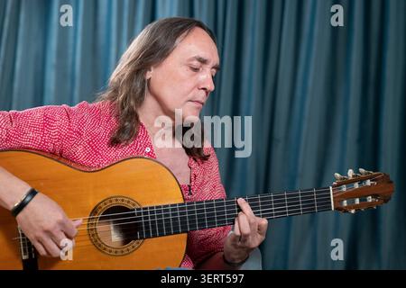 Madrid, Spain. 19th June, 2026. Flamenco singer Vicente Amigo poses ...