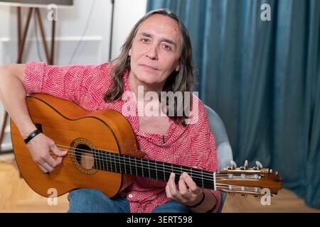 Madrid, Spain. 19th June, 2026. Flamenco singer Vicente Amigo poses ...