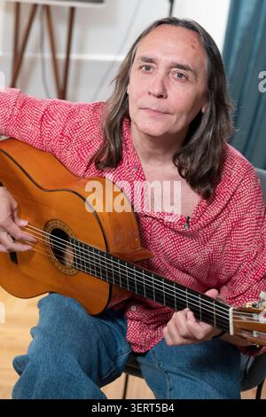 Madrid, Spain. 19th June, 2026. Flamenco singer Vicente Amigo poses ...