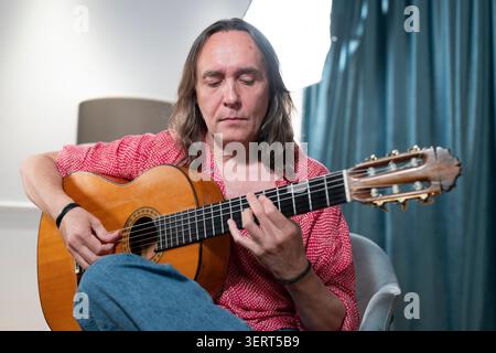 Madrid, Spain. 19th June, 2026. Flamenco singer Vicente Amigo poses ...