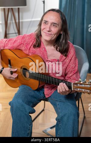 Madrid, Spain. 19th June, 2026. Flamenco singer Vicente Amigo poses ...