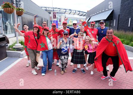 Scotland fans ahead of the FIFA World Cup Group C match at the Gillette ...