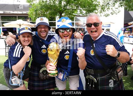 Scotland fans ahead of the FIFA World Cup Group C match at the Boston ...