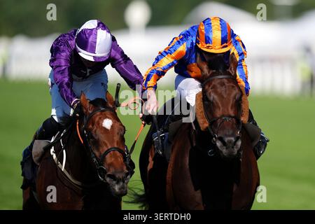 Causeway ridden by Ryan Moore (right) on their way to winning the King ...