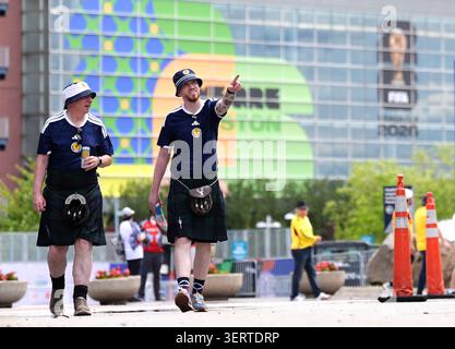 Scotland fans ahead of the FIFA World Cup Group C match at the Boston ...