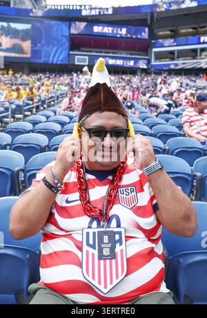 Seattle, USA. 19 June 2026. Team USA players including captain Tim Ream ...