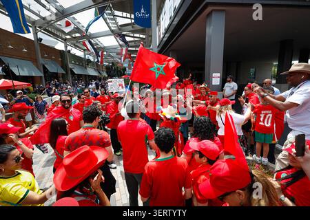 BOSTON, USA - 19th June 2026: Morocco fans ahead of the FIFA World Cup ...