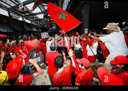 BOSTON, USA - 19th June 2026: Morocco fans ahead of the FIFA World Cup ...