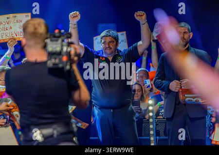 Bratislava, Slovakia, 19. June 2026. Pictured dart player from Spain ...