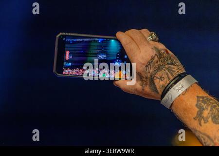 Bratislava, Slovakia, 19. June 2026. Pictured dart player from Spain ...