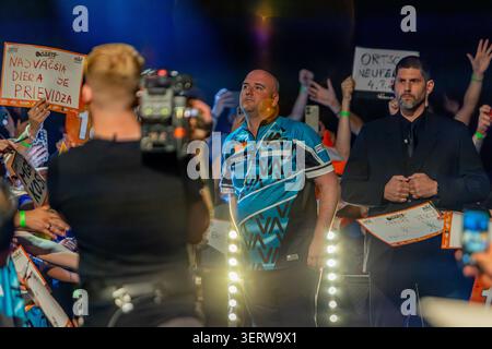 Bratislava, Slovakia, 19. June 2026. Pictured dart player from England ...