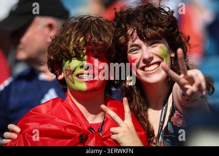 BOSTON, USA - 19th June 2026: Brahim Diaz of Morocco holds off the ...