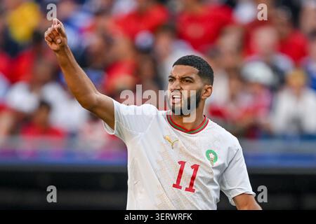 Ismael Saibari (Morocco) gestures during the FIFA World Cup 2026 Group ...