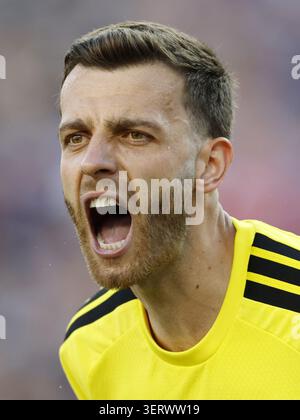 FOXBOROUGH - Scotland goalkeeper Angus Gunn during the FIFA 2026 Group ...