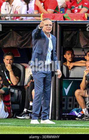 coach Mohamed Ouahbi (Morocco) gestures during the FIFA World Cup 2026 ...
