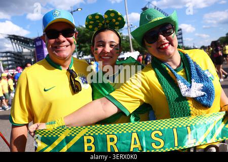 Philadelphia, USA, 19th June 2026. Brazil fans during the Brazil vs ...