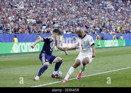 Ben GANNON-DOAK of Scotland and Noussair MAZRAOUI of Morocco during the ...