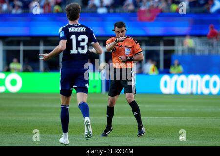 Referee Ilgiz Tantashev during the FIFA World Cup Group C match at the ...