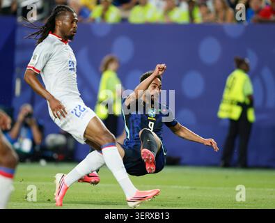 Matheus Cunha of Brazil scores a goal during the FIFA World Cup 2026 ...