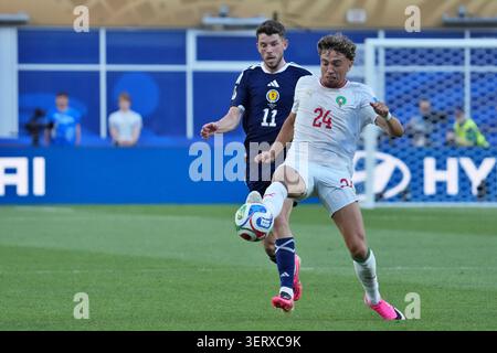 Ryan CHRISTIE of Scotland and Neil EL AYNAOUI of Morocco during the ...