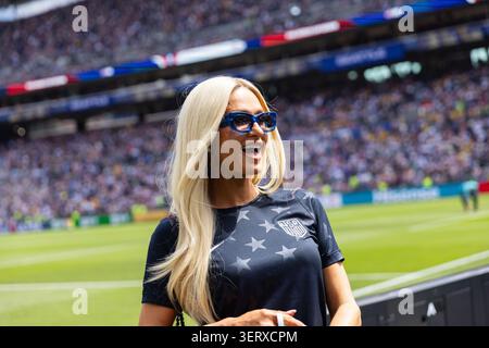 June 19, 2026: Paris Hilton scans the crowd during the FIFA World Cup ...