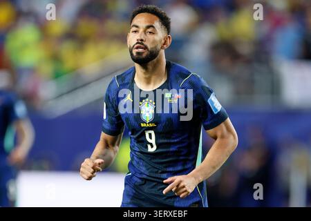 Matheus Cunha of Brazil running during the FIFA World Cup 2026 Group C ...