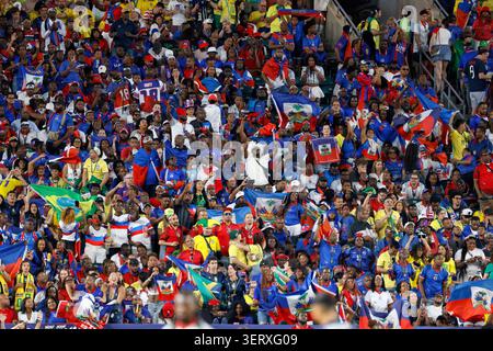 Haiti fans in Philadelphia Stadium during the Group E stage match ...