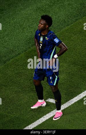 Vinicius Junior of Brazil celebrate after scoring during the FIFA World ...