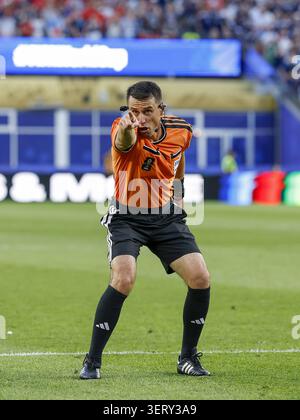 Referee Ilgiz Tantashev during the World Cup Group C soccer match ...