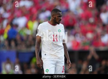 Issa Diop (Morocco) looks on during Scotland and Morocco, Group C FIFA ...