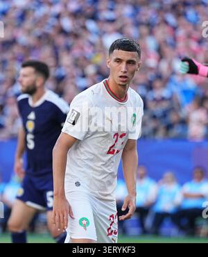 Bilal El Khannouss Morocco Looks On During Scotland And Morocco