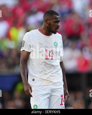 Issa Diop (Morocco) looks on during Scotland and Morocco, Group C FIFA ...