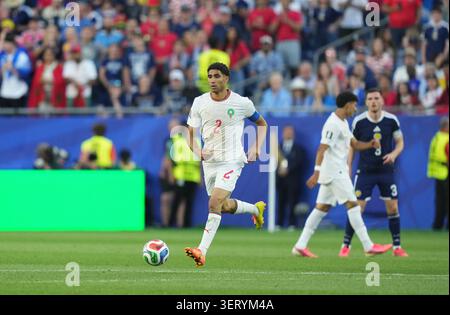 Achraf Hakimi (Morocco) controls the Ball during the FIFA World Cup ...