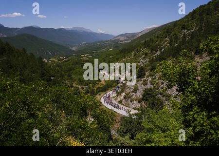 The race during Stage 7 of the Giro Next Gen 2026, from Sulmona to ...