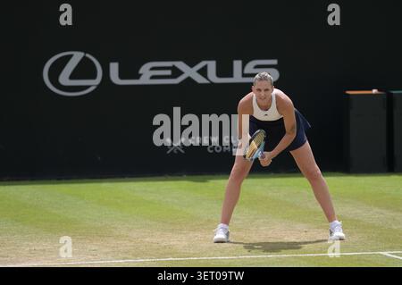 Karolina Pliskova of the Czech Republic in action against Marie ...