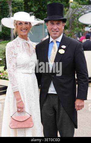 Peter Phillips and his wife Harriet Sperling (left) on day five of ...