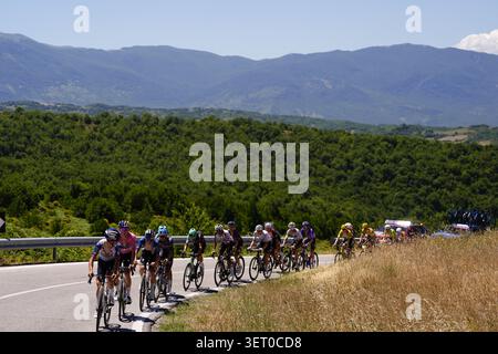 The race during Stage 7 of the Giro Next Gen 2026, from Sulmona to ...