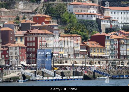 Porto, Portugal, 20 June 2026. A Hamilton‑branded aerobatic aircraft ...