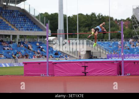 Birmingham, UK. 20th June, 2026. Alastair Chalmers wins the Mens 400m ...
