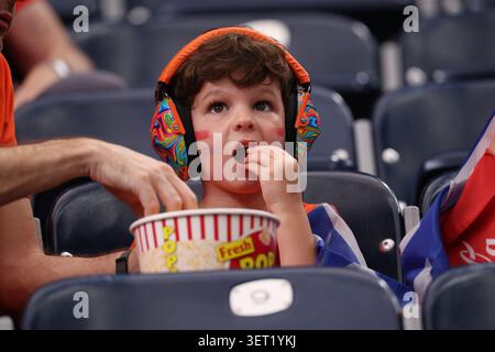 A young Sweden fan before the FIFA World Cup Group F match between ...