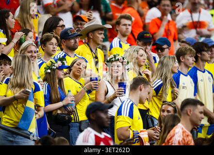 HOUSTON - Swedish fans during the FIFA 2026 Group F match between the ...