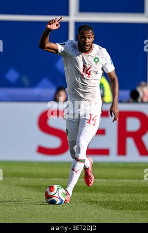 Issa Diop (Morocco) controls the Ball during the FIFA World Cup 2026 ...