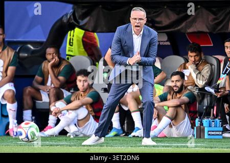 coach Mohamed Ouahbi (Morocco) gestures during the FIFA World Cup 2026 ...