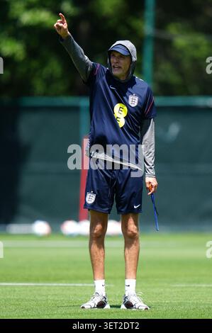 England manager Thomas Tuchel at Swope Soccer Village, Kansas City ...