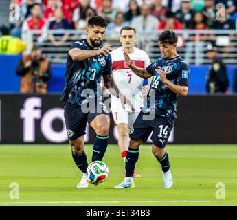 June 19 2026 Paraguay midfielder Miguel AlmirÃ³n (10)keeps the ball ...