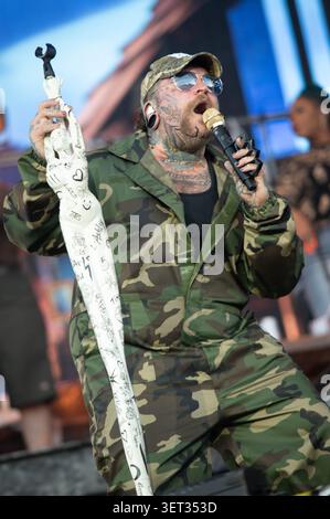 Teddy Swims performs at the Isle of Wight Festival 2026 - Seaclose Park ...