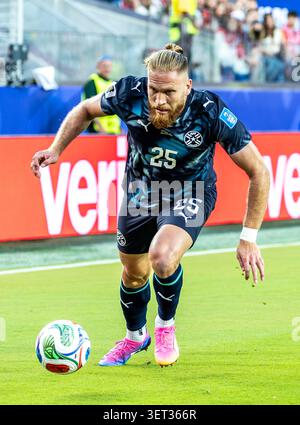 June 19 2026 Paraguay forward Julio Enciso (19)kicks the ball during ...